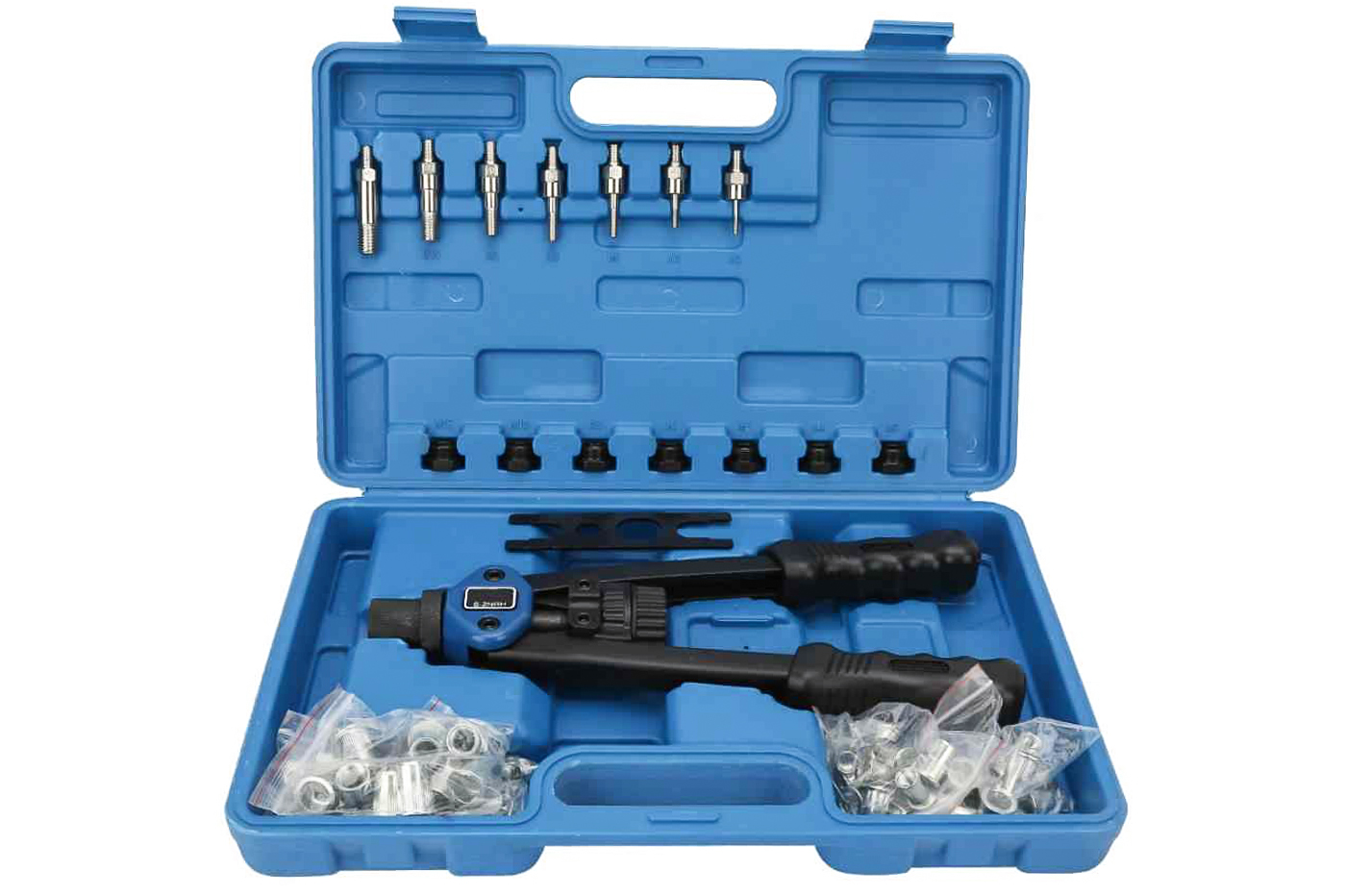 Kit rivettatrice 116pz inserti rivetti filettati pinza M3 M4 M5 M6 M8 ...