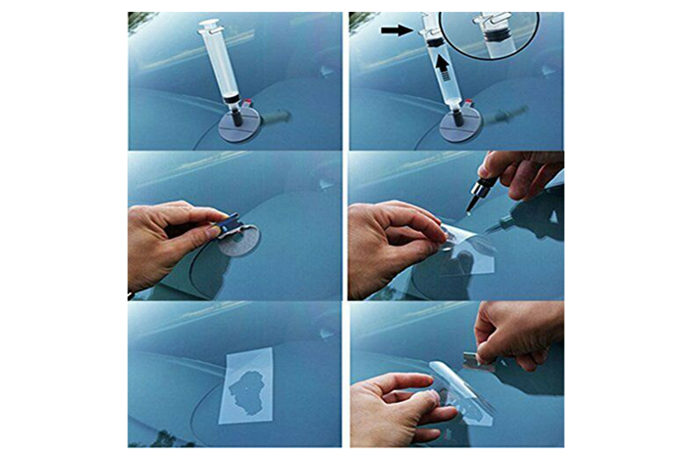 Kit riparazione parabrezza auto finestrini restauro crepe vetri fai da te