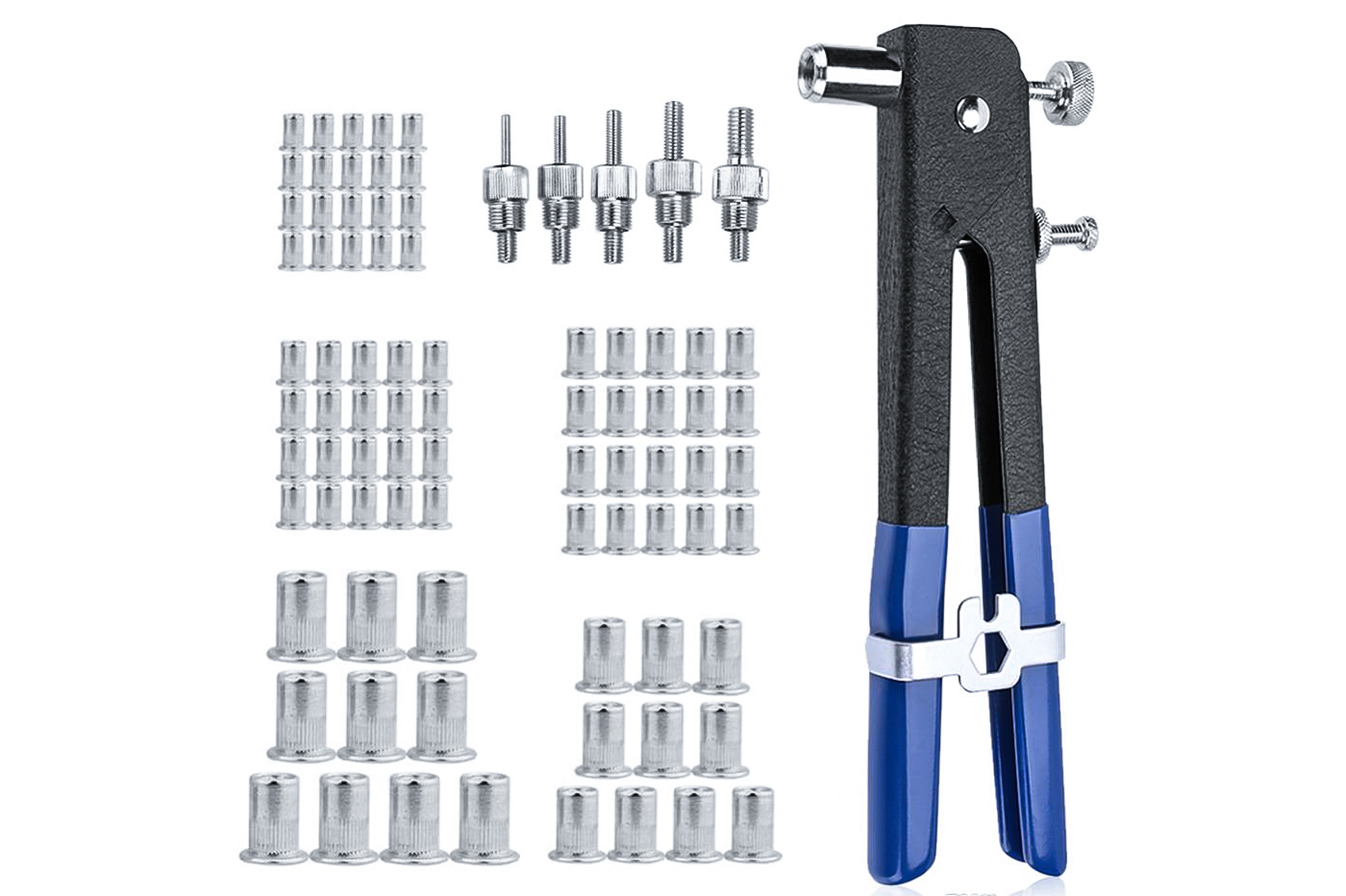 Rivettatrice per Rivetti Filettati Kit 86pz Inserti Pinza Filetti M3 M4 ...