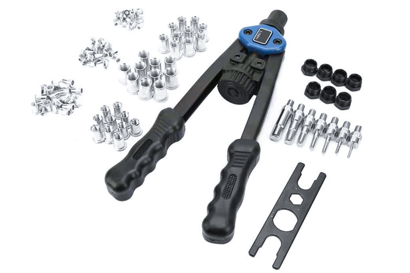 Kit rivettatrice 116pz inserti rivetti filettati pinza M3 M4 M5 M6 M8 ...