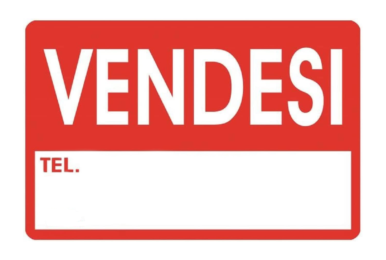 Cartello segnaletico vendesi rosso targa segnaletica stradale 30x20cm