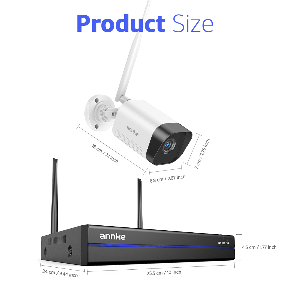 ANNKE 3MP Outdoor WiFi Surveillance Camera Kit 16CH 8MP NVR 12X 3MP IP ...