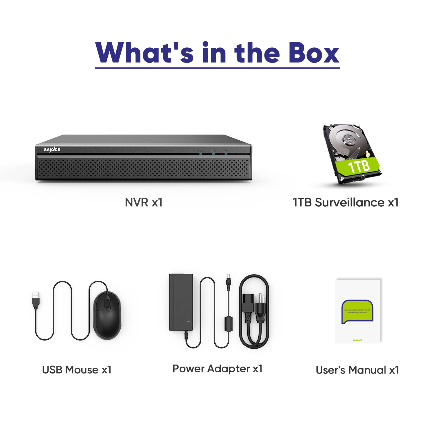 SANNCE NVR PoE 4K HD pour caméras IP de surveillance PoE avec capture ...