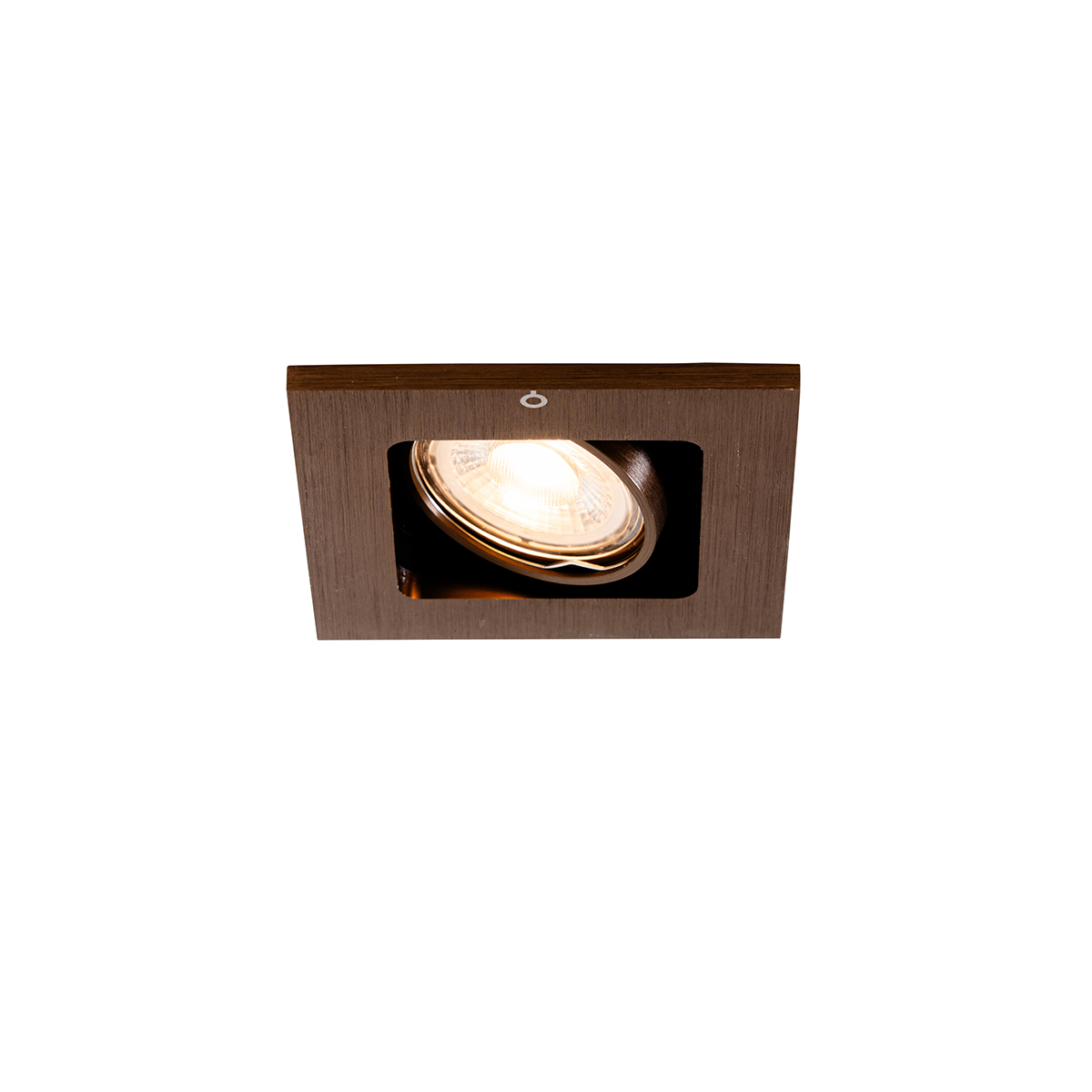 Set of 6 Modern Recessed Spotlights Dark Bronze Adjustable - Qure
