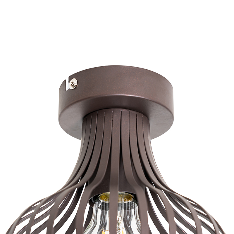 Modern Ceiling Light Brown 18 cm - Saffira