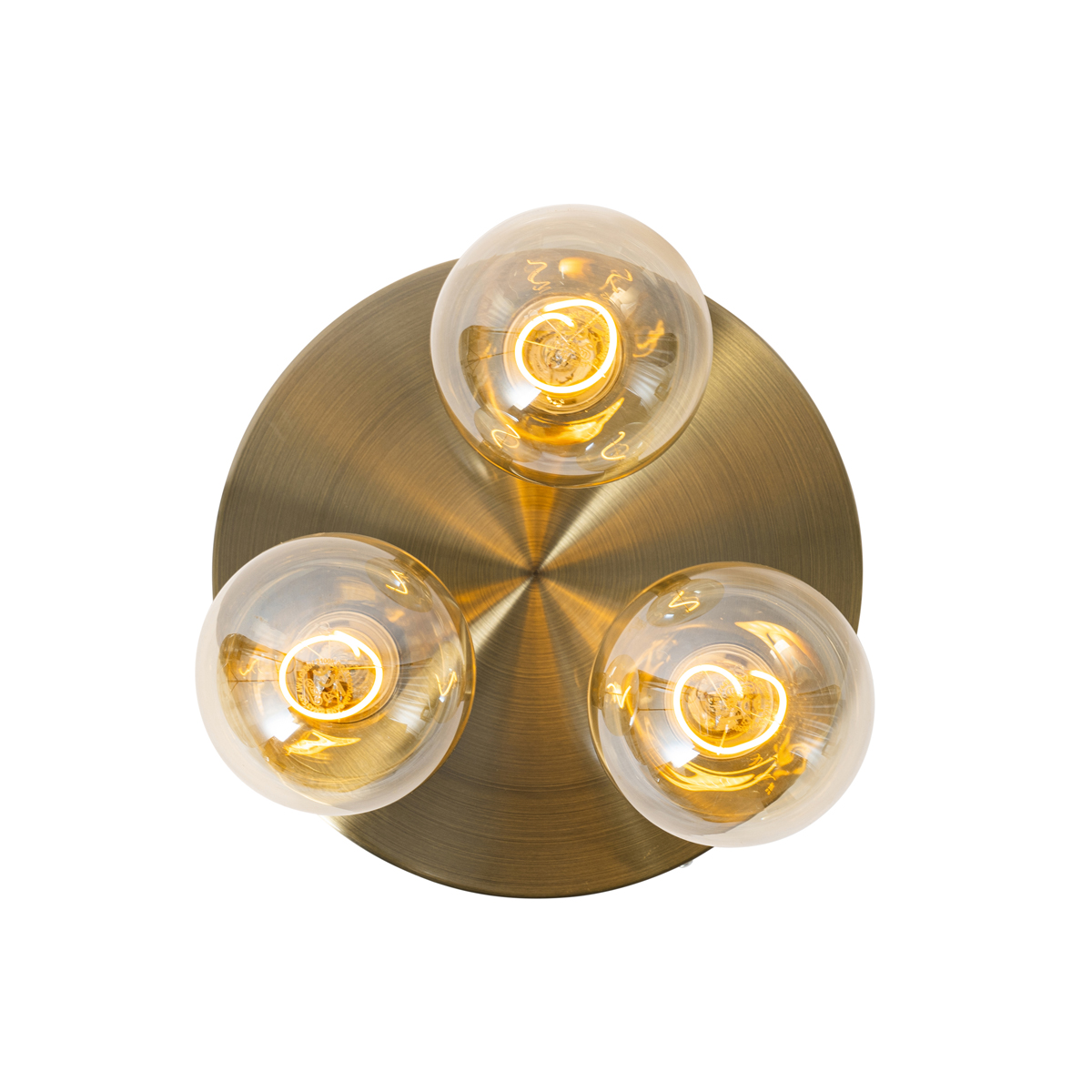 Modern Ceiling Light Bronze Round - Facil