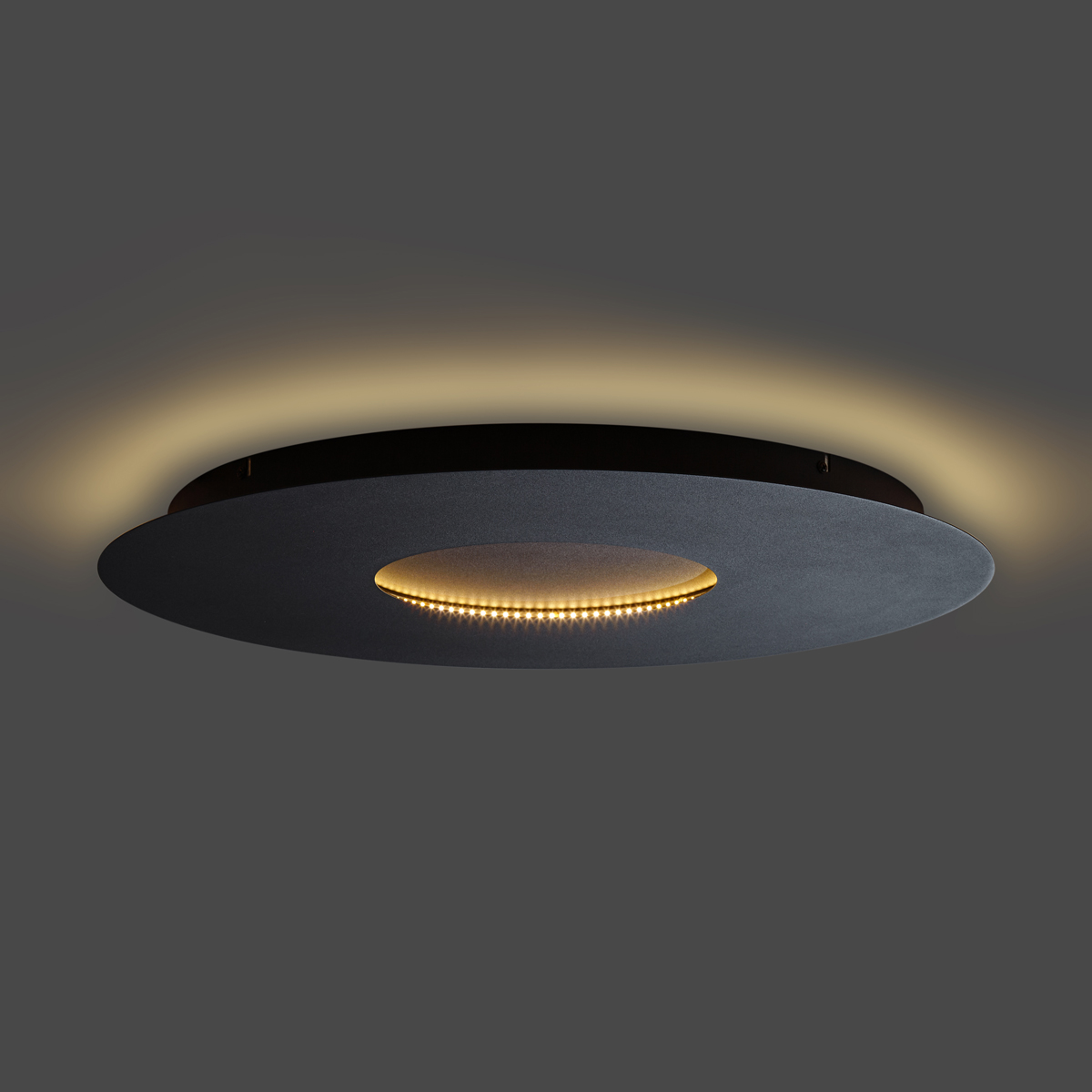 Modern Ceiling Lamp Black 60cm incl. LED 3-Step Dimmable - Morning