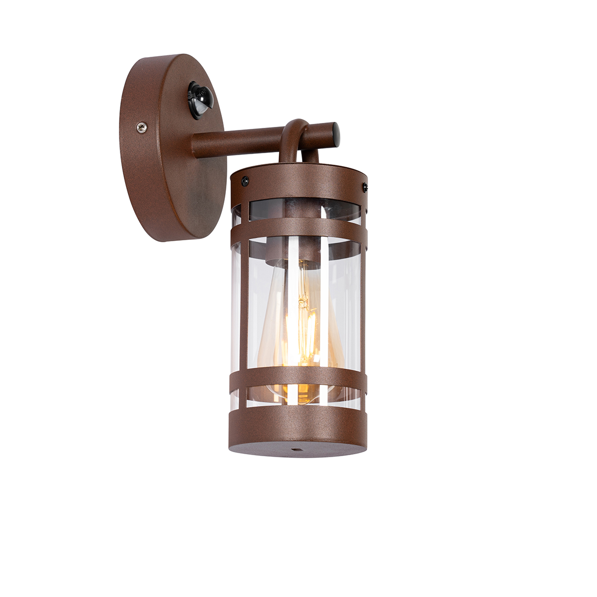 Outdoor Wall Light Rust Brown IP44 with Motion Sensor - Ruben