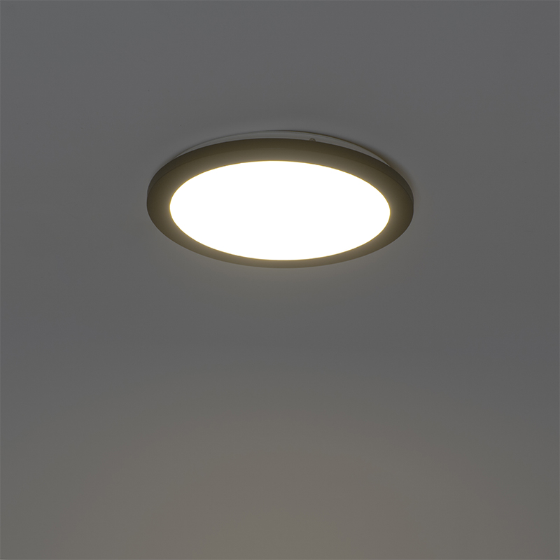 Ceiling Light Black 30cm Incl. LED 3-Step Dimmable IP44 - Steve