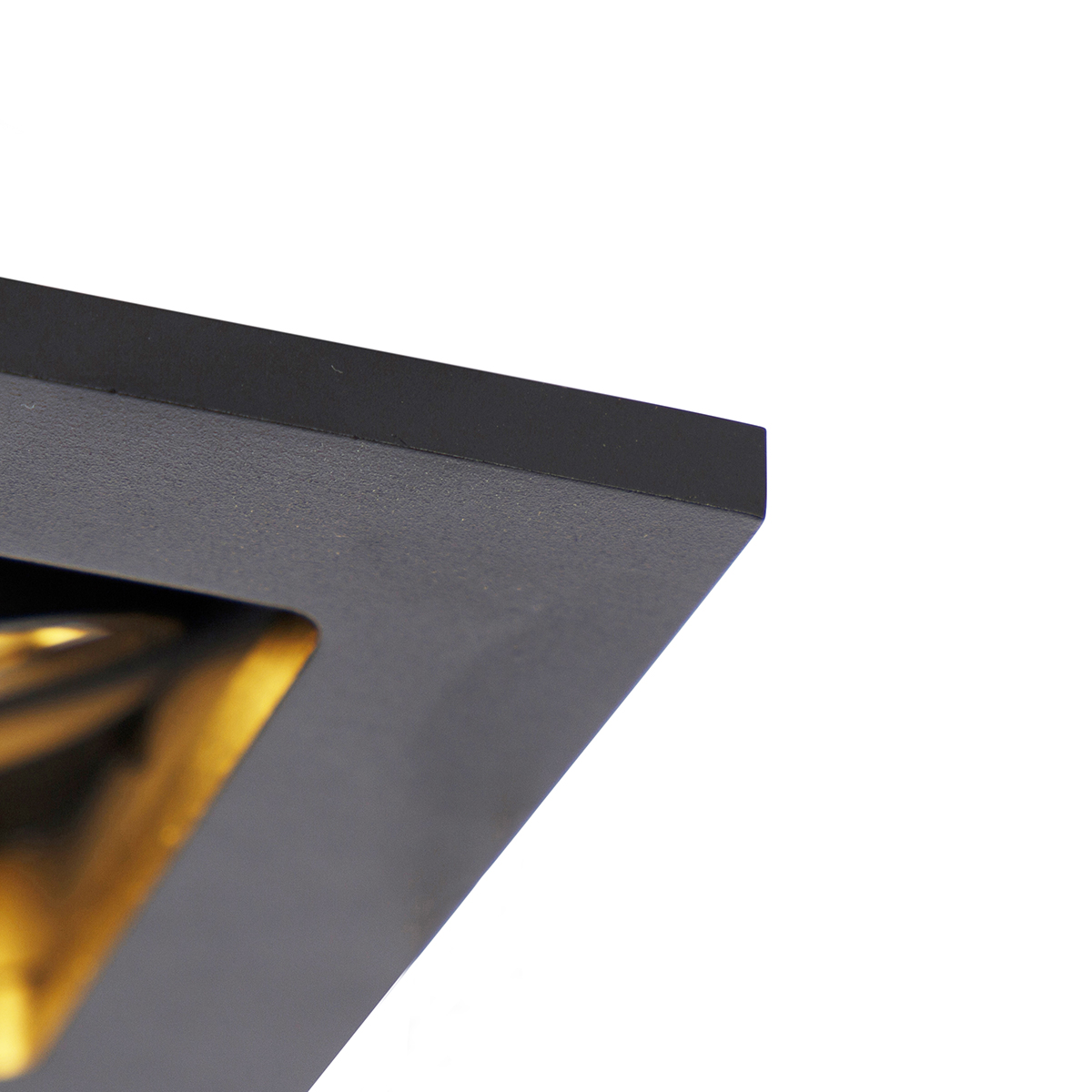 Set of 6 Modern Recessed Spotlights Black Adjustable - Qure