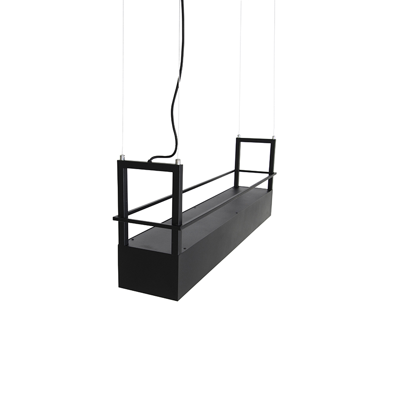Industrial Pendant Light Black with Shelf 4-Light GU10 - Cage Rack