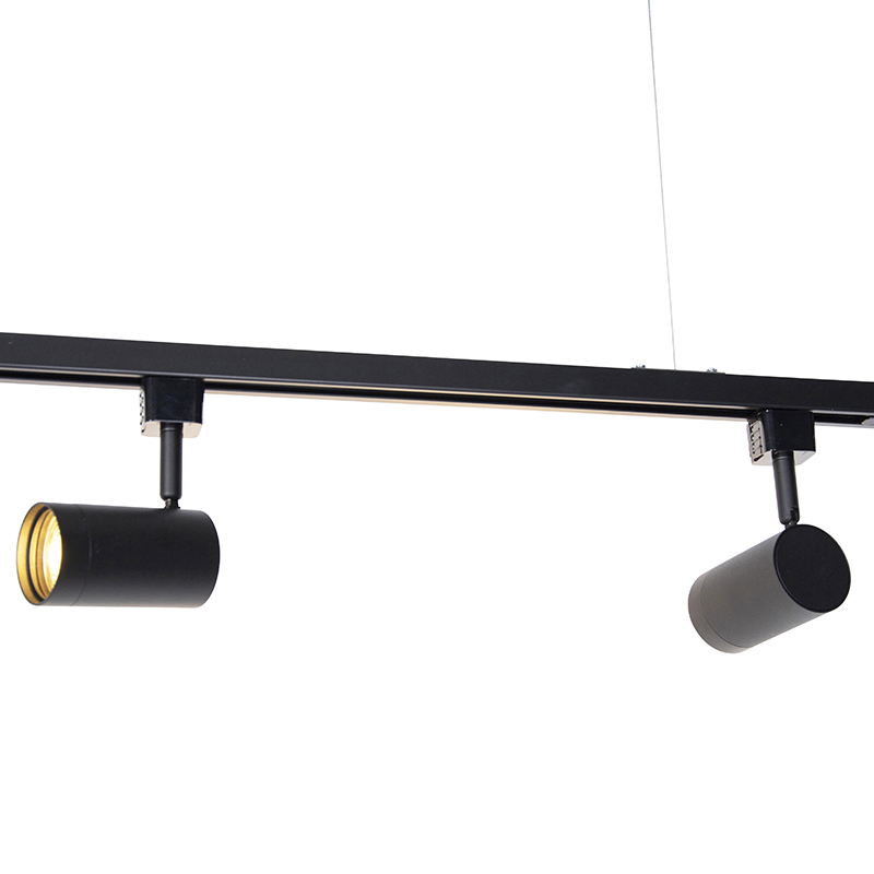 Modern Hanging Track Lighting with 5 Spotlights Black 1-Phase - Iconic ...