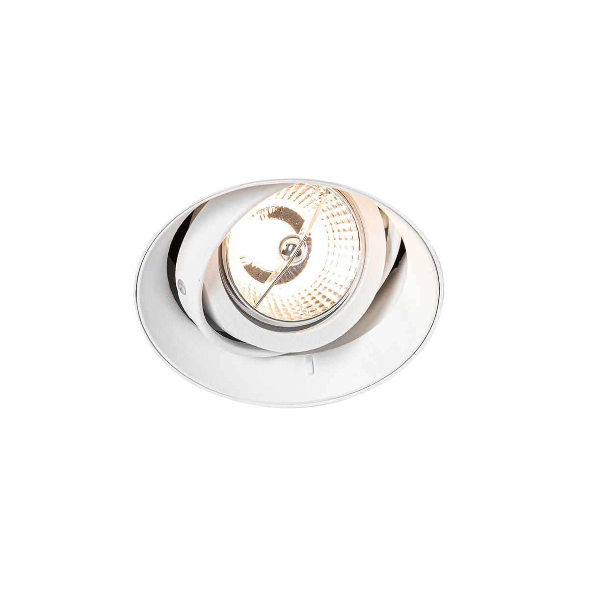 Modern Recessed Spotlight White GU10 AR70 Round Trimless - Oneon