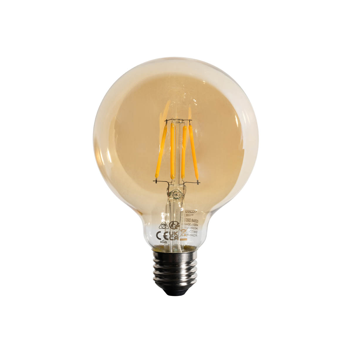 E27 3-Stufen dimmbare LED-Glühbirne Gold G95 4W 450lm 2700K