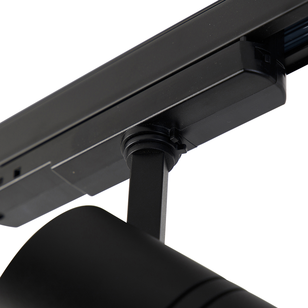 Modern 3-Phase Track System with 4 Black Spotlights - 3-Phase Ruler