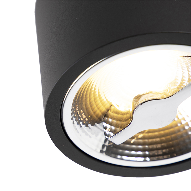 QAZQA Moderno Foco de techo moderno negro AR111 con LED - Expert ...