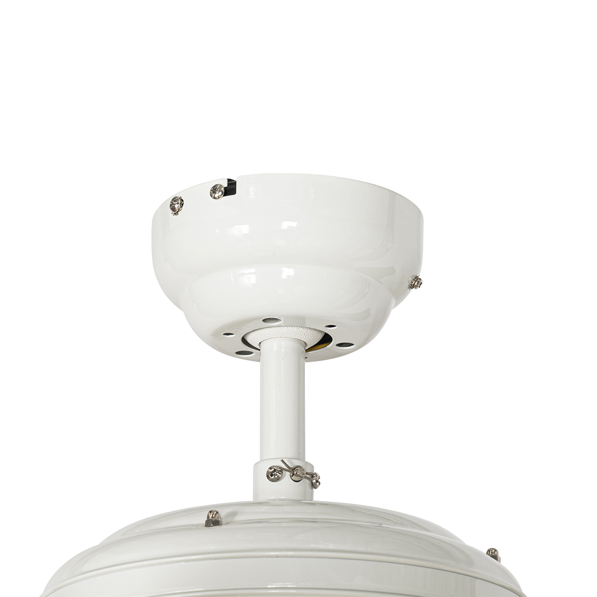 Ceiling fan white with pull switch - Mistral Johanna