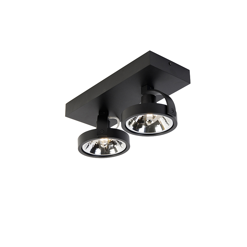 Modern black 2-light adjustable spotlight design - Go