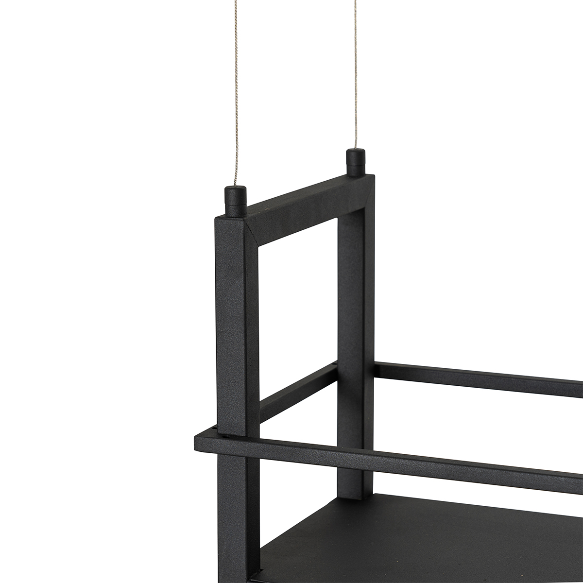 Black Pendant Light with Shelf Incl. LED 3-Step Dimmable - Cage Rack
