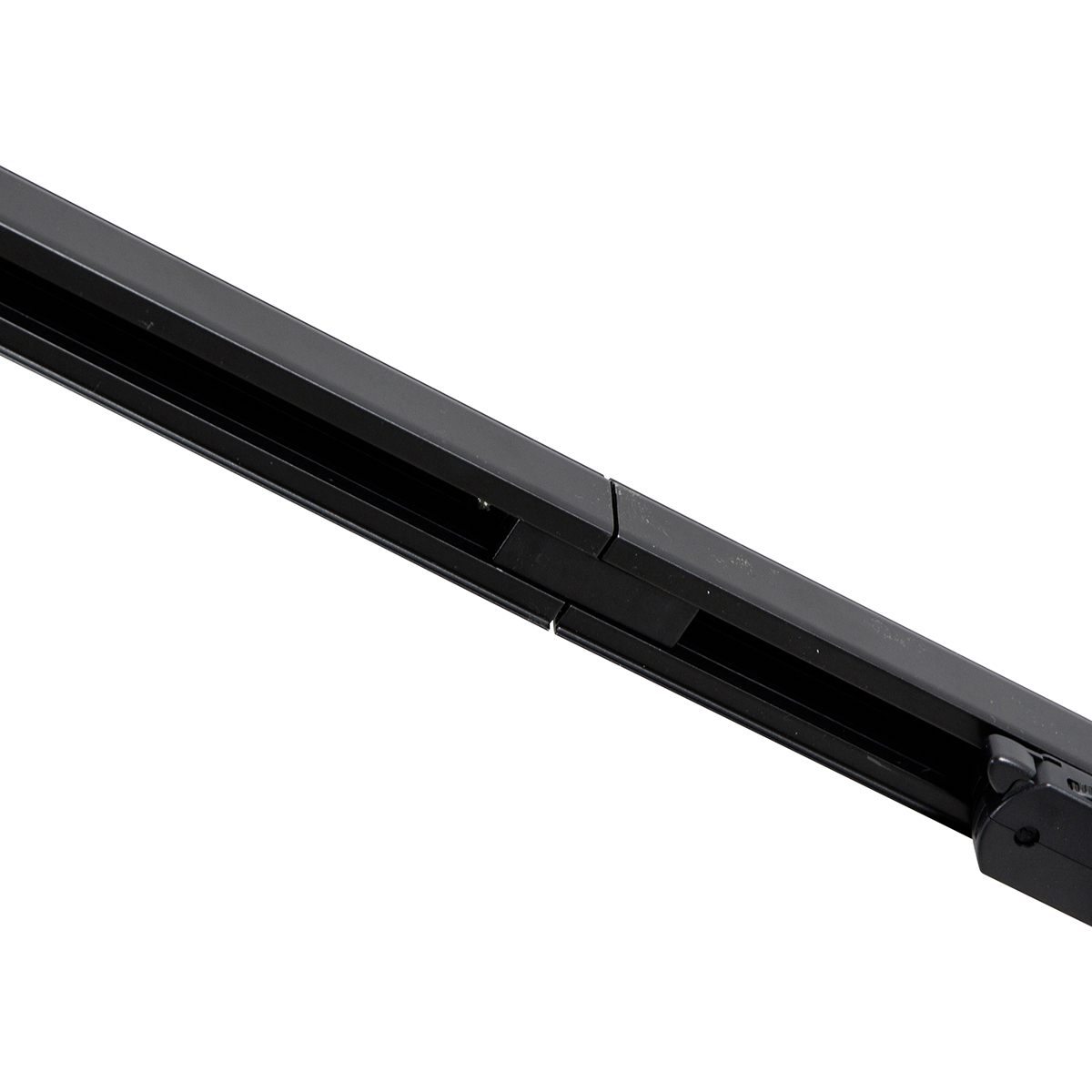 Modern 3-Phase Track System with 4 Black Spotlights - 3-Phase Ruler