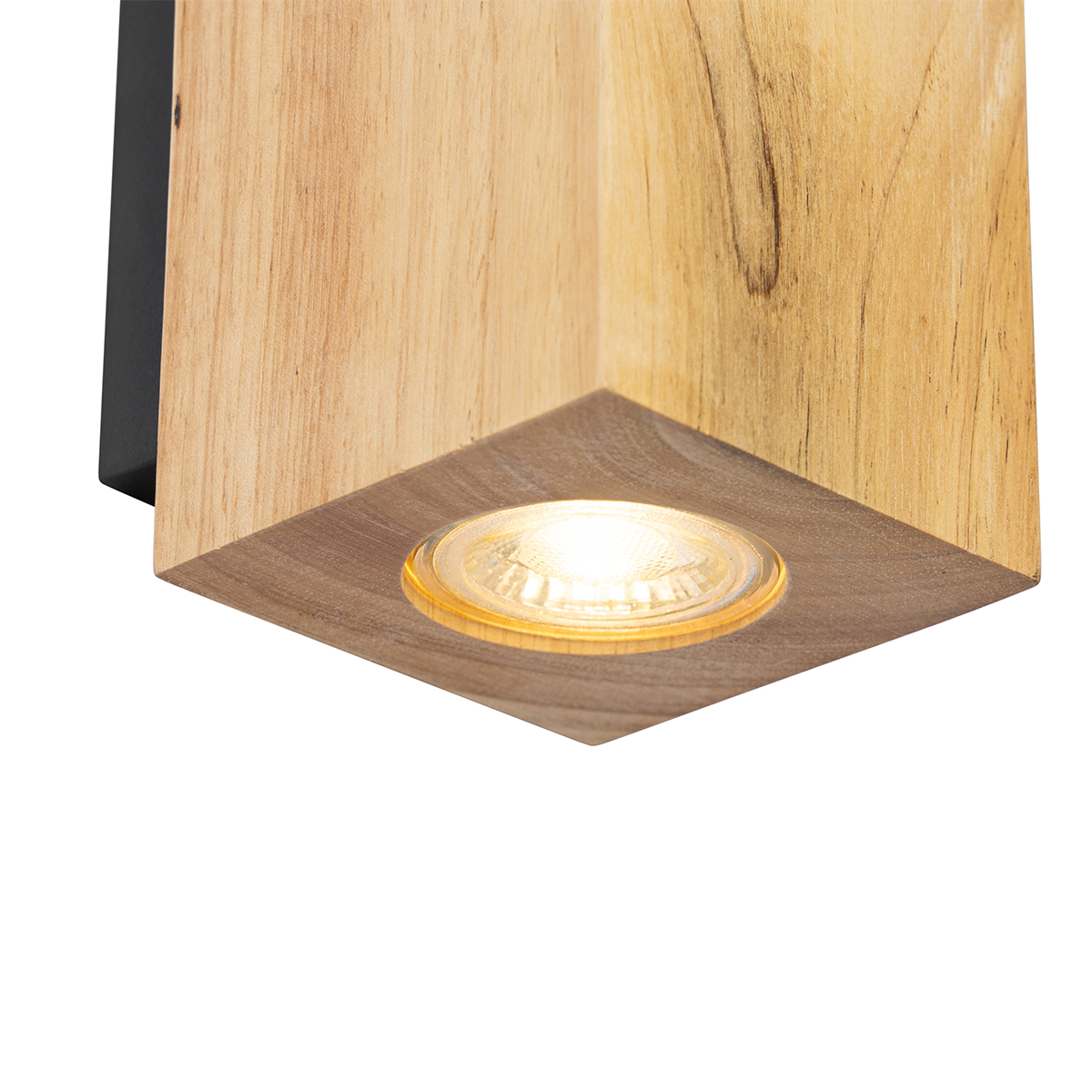 Rustic Wall Light Wood Square 2-Light - Sandy