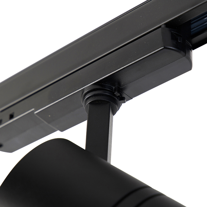 Modern Black Track Spotlight for 3-Phase Track incl. LED - 3-Phase Ruler