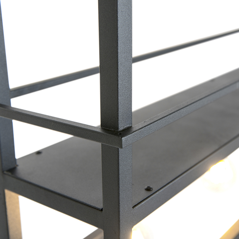 Smart hanging lamp black incl. WiFi A60 light sources - Cage Rack