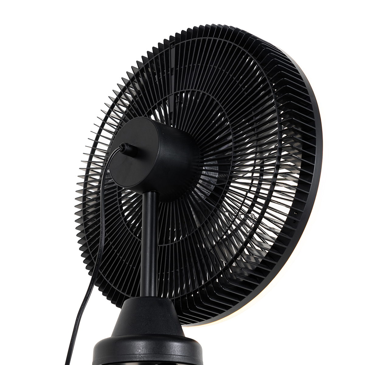 Tripod Floor Fan Black Incl. LED 3-Step Dimmable - Meric