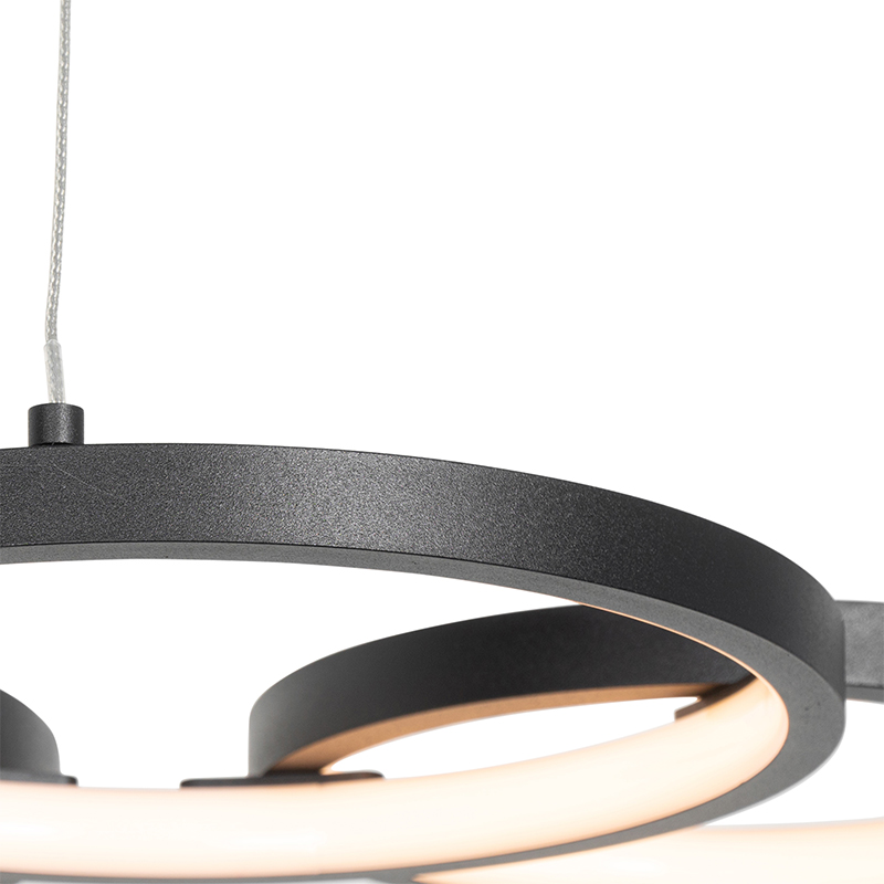 Pendant Light Black Incl. LED 3-Step Dimmable 3-Light - Rondas