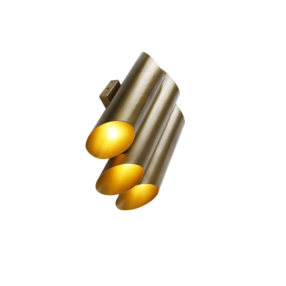 Industrial Wall Light Brass 6 Lights - Whistle