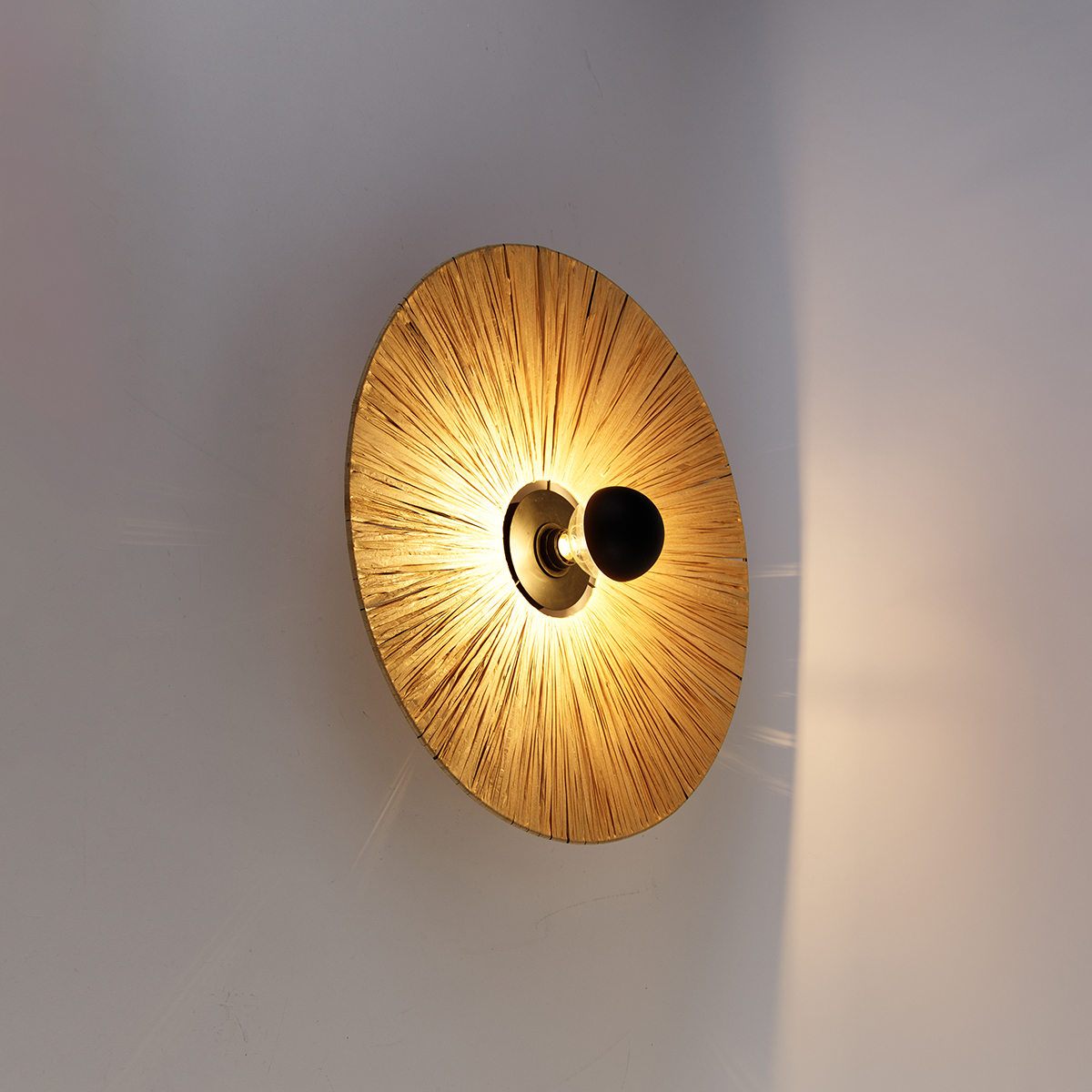 Rustic Wall Light Black with Rope 60 cm - Leia