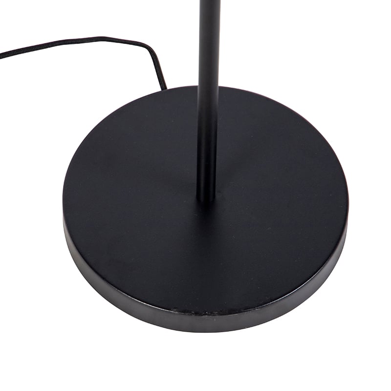 Modern Floor Lamp Black with Gold 2-Light - Magno
