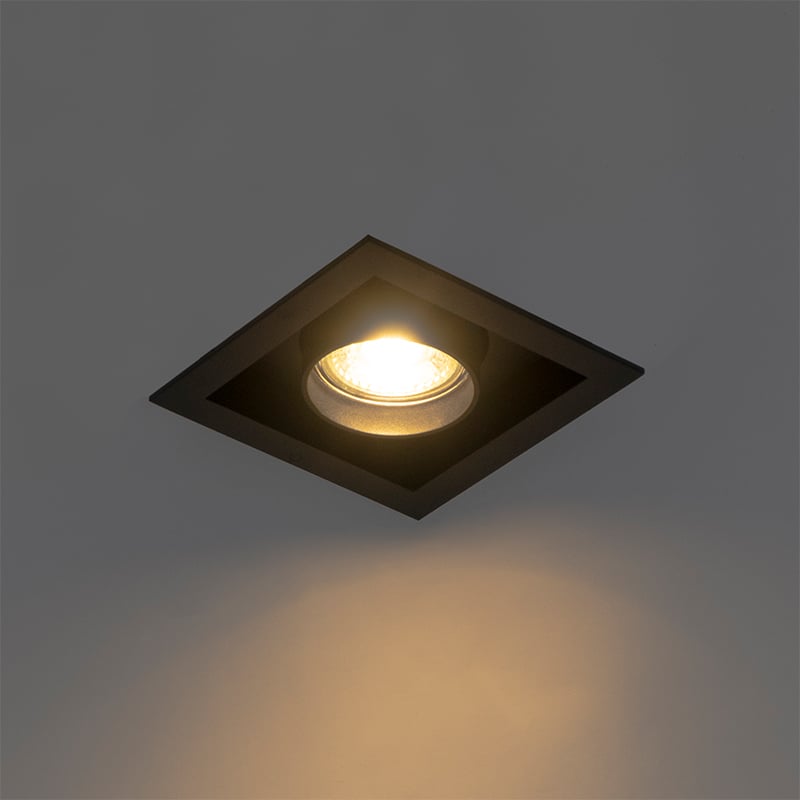 Modern Recessed Spotlight Black Adjustable - Roof