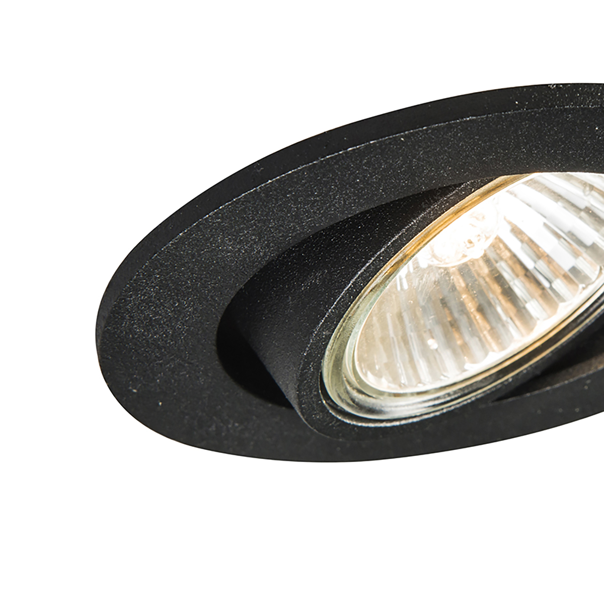 Set of 12 Recessed Spotlights Black Tiltable - Cisco