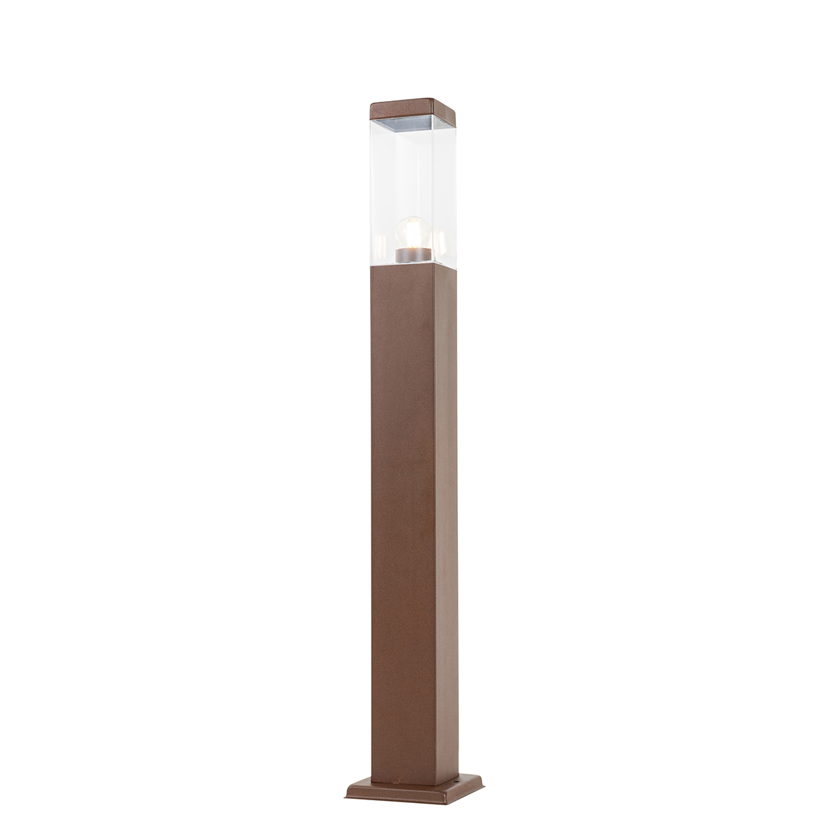 Modern Outdoor Pole Lamp Rust Brown 80 cm - Malios