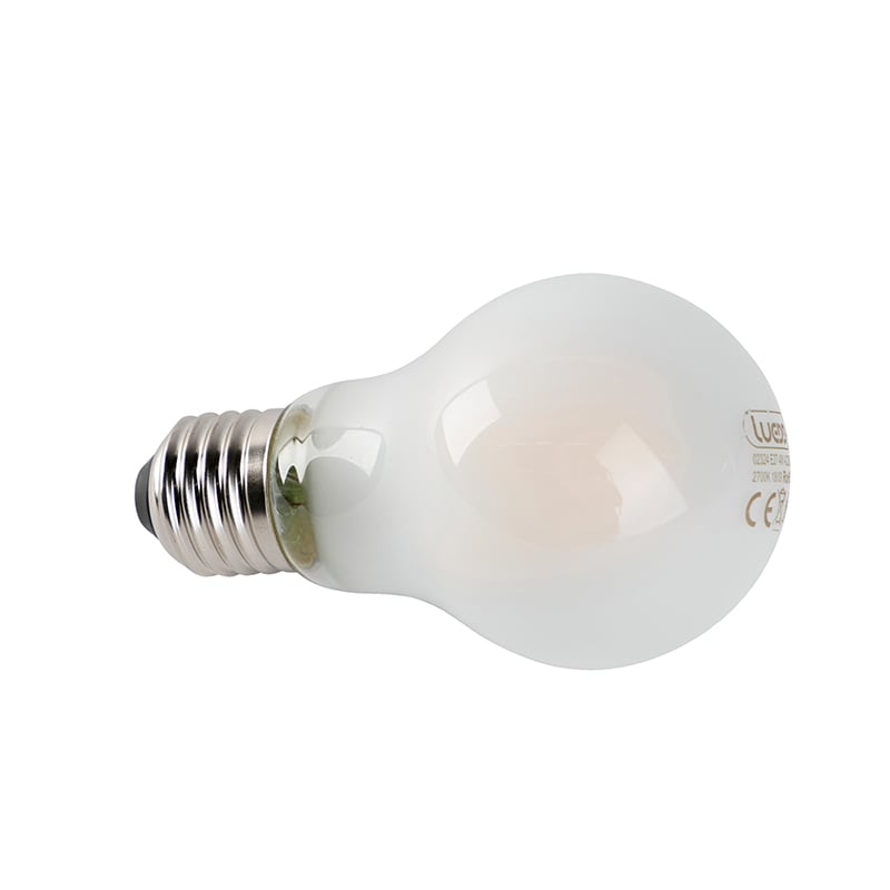 Set of 5 E27 LED Filament Bulbs A60 Frosted Glass 4W 450LM 2700K