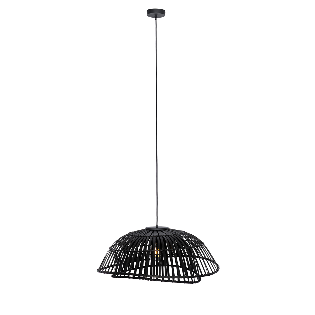 Oriental Pendant Light Black Bamboo 62 cm - Pua