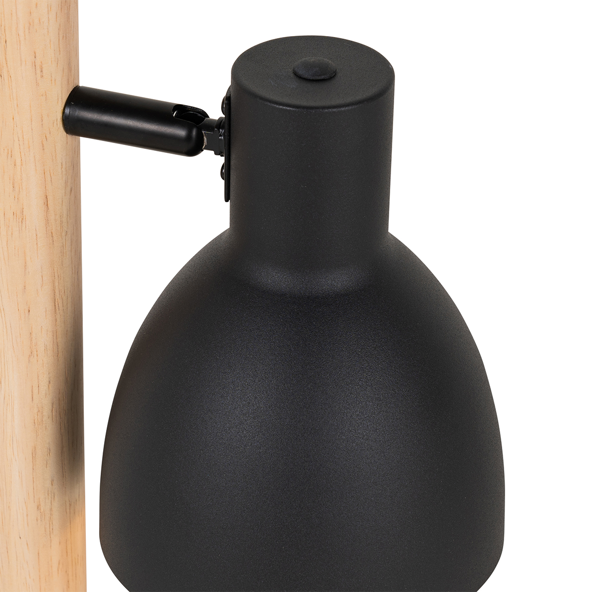 Rustic Table Lamp Black with Wood - Flint