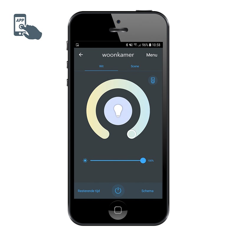 LUEDD Set di 5 Lampadine LED Smart E27 G95 Fumé 4W 60lm 1800-3000K