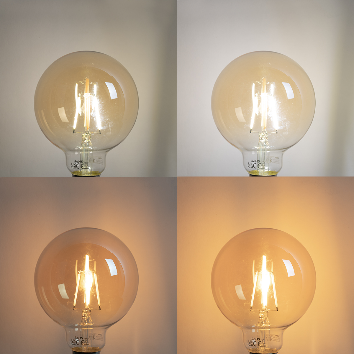 Smart E27 dimmbar in Kelvin LED-Lampe G95 Goldline 4,9W 470 lm 1800-4000K