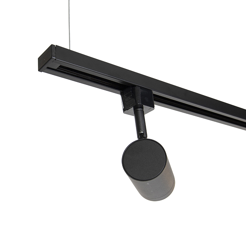 Modern Hanging Track Lighting with 5 Spotlights Black 1-Phase - Iconic ...
