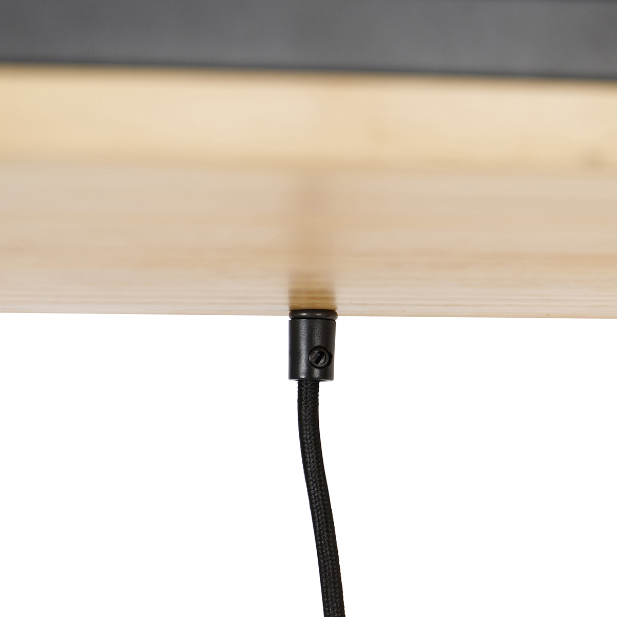 Smart Pendant Light Black with Wood Incl. 5 Wifi G95 - Shelf