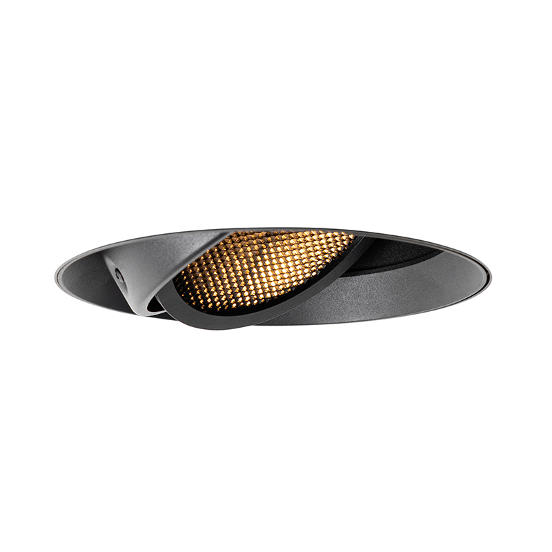 Modern Recessed Spotlight Black GU10 AR111 Round Trimless - Oneon Honey