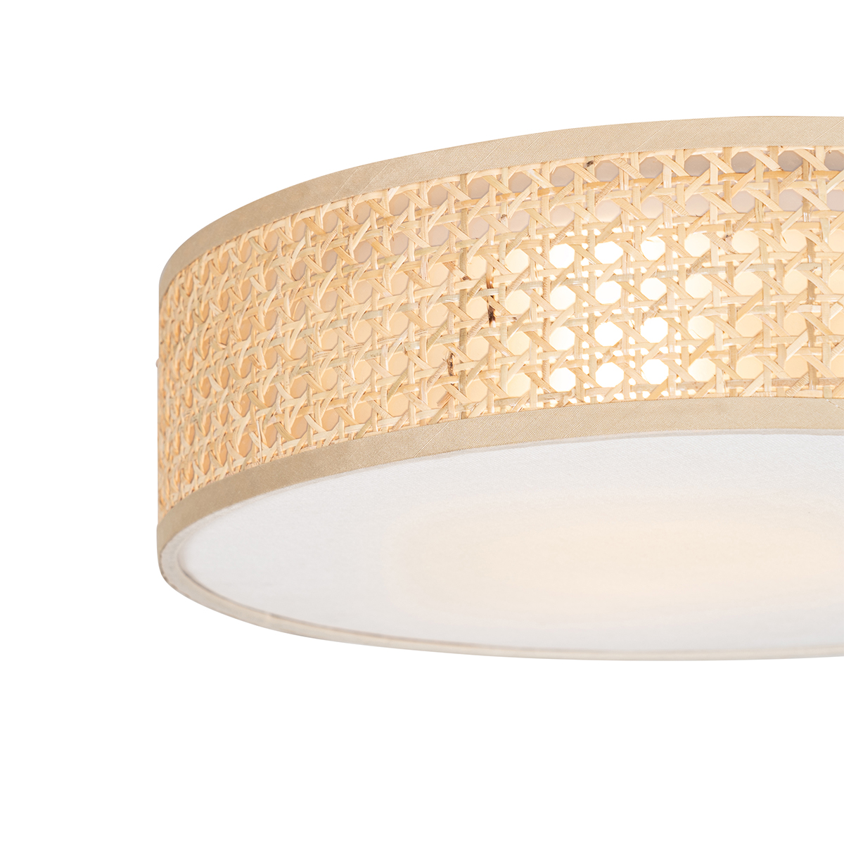 Oriental ceiling lamp rattan 40 cm 3-light - Tromma