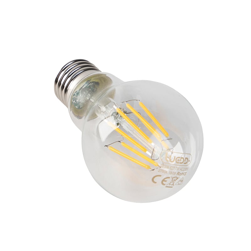 LUEDD Ampoule LED E27 dimmable A60 transparente 7W 806lm 2700K