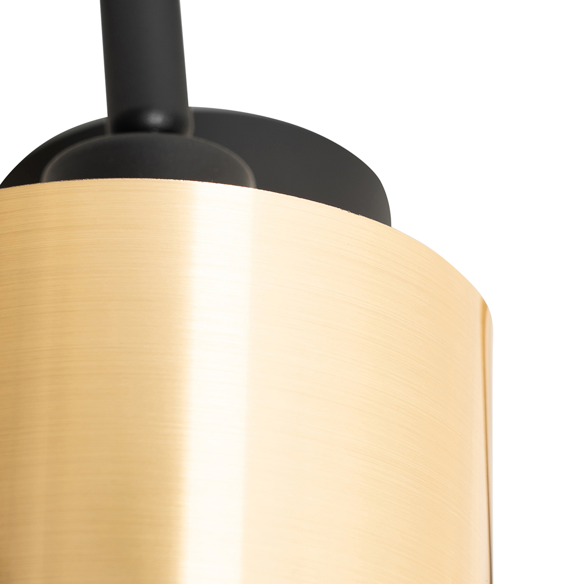 Modern Ceiling Light Black and Gold 3-Lights - Lofty