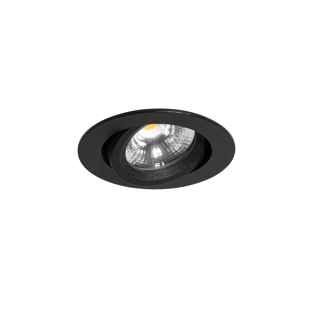 Recessed Spotlight Black Tiltable 8.2cm Incl. LED Dim to Warm IP54 ...