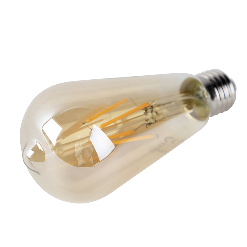 E27 LED Bulb ST64 Gold with Twilight Sensor 4W 400 lm 2200K