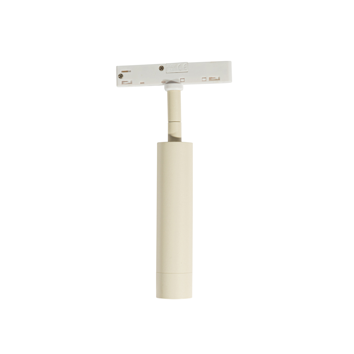 Modern Spotlight Beige with White for 1-Phase Track System - Slimline Uzzy