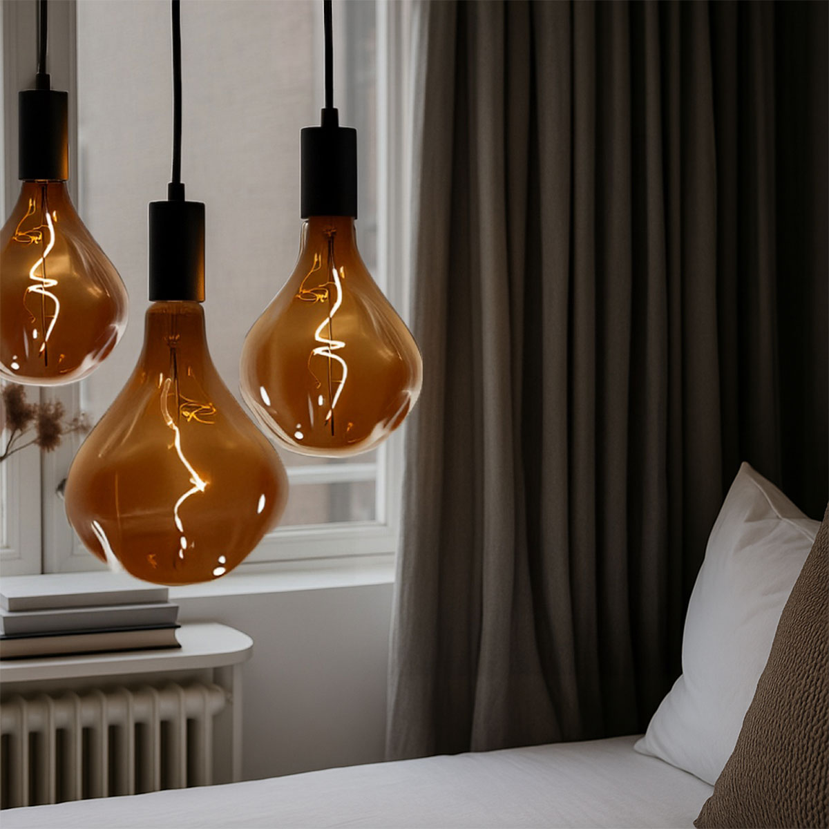 E27 Dimmbare LED-Glühbirnen PS160 Braun 4W 120 lm 1800K